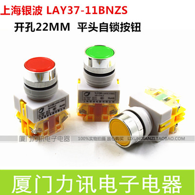 上海银波按钮开关YJ139-LAY37-11BNZS带自锁式开关22MM