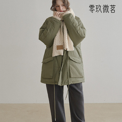 2025秋冬加大码韩保暖防风可收腰棉服厚实胖mm显瘦棉衣外套79101