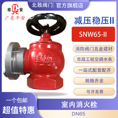 广东平安消防室内减压稳压消火栓SNW65II桂安内螺纹消火栓内牙