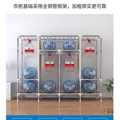 户KGC简易衣柜家用卧室布加衣柜出租房用钢管粗加厚小型经型济布