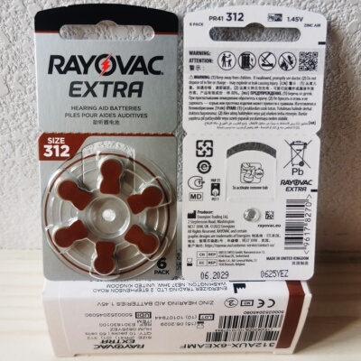 雷特威助听器电池A312