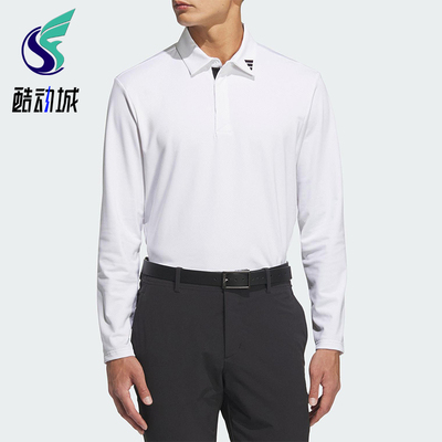 Adidas/阿迪达斯正品2025男士休闲高尔夫训练长袖POLO衫JM9538