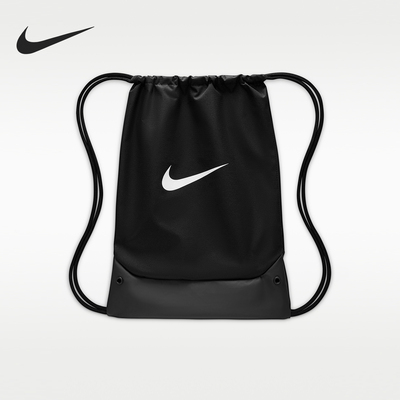 Nike/耐克正品Brasilia新款男黑白色健身束口袋IB4409-010