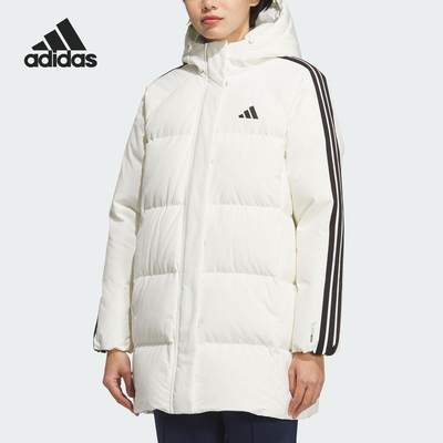 Adidas/阿迪达斯正品W 3S MID D JKT女士连帽保暖羽绒服KC2485