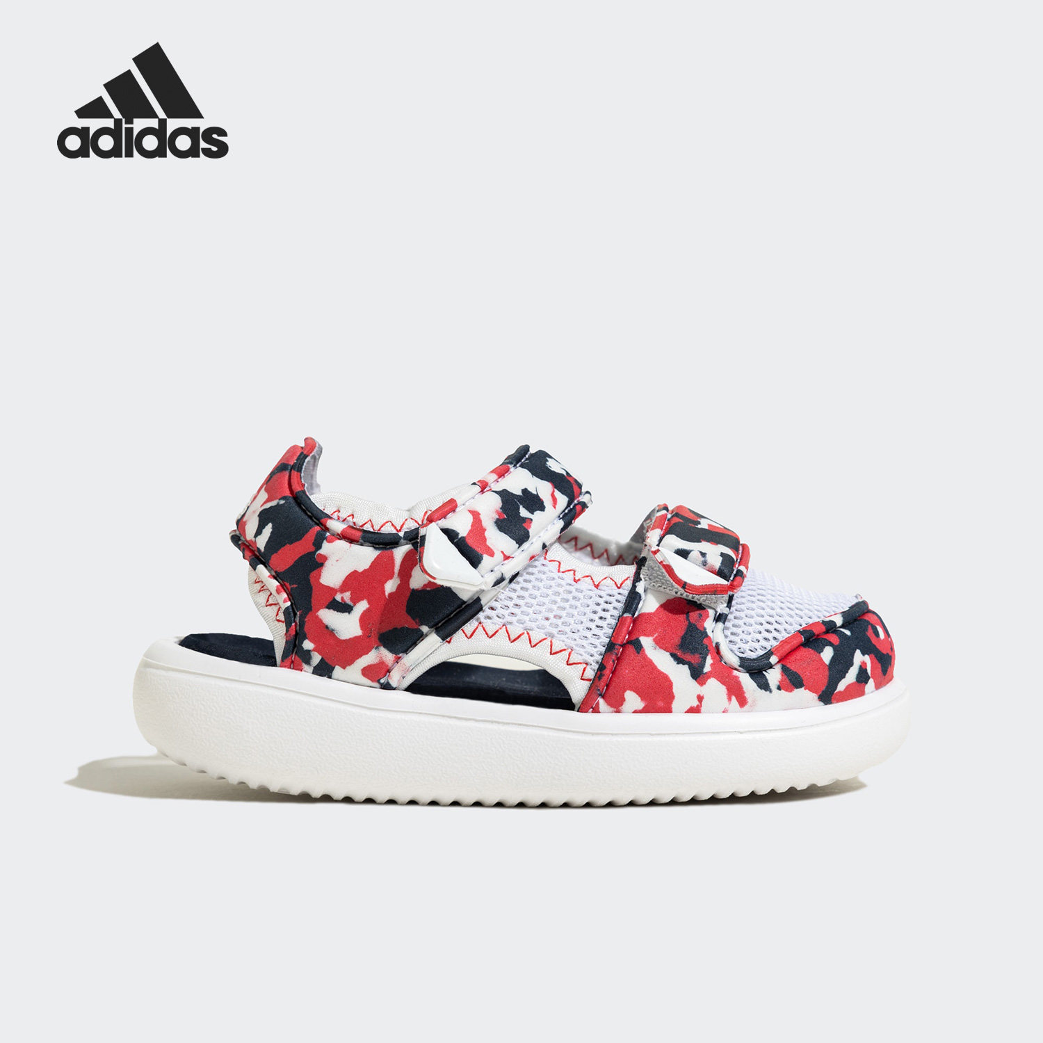 Adidas/阿迪达斯正品春季新款小童包头魔术贴沙滩凉鞋HP6787