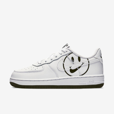 Nike耐克正品Air Force男童低帮系带缓震耐磨休闲鞋BQ8274-100