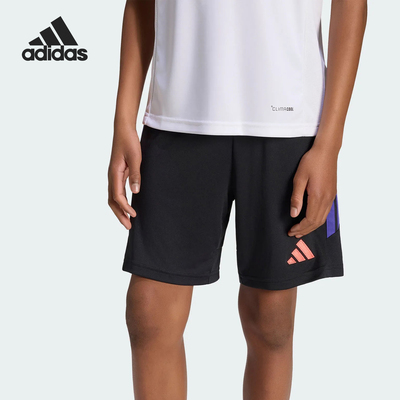 Adidas/阿迪达斯正品夏季款大童足球舒适经典透气运动短裤KS0295