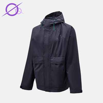 Adidas/阿迪达斯正品2026男士休闲梭织经典连帽加绒夹克KR2495
