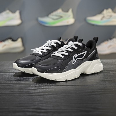 李宁正品漫游者男女大童简约透气耐磨运动低帮休闲鞋YKCV166-11