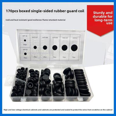 170Pcs盒装单面橡胶线圈保护套出口环超过线圈密封环套附件