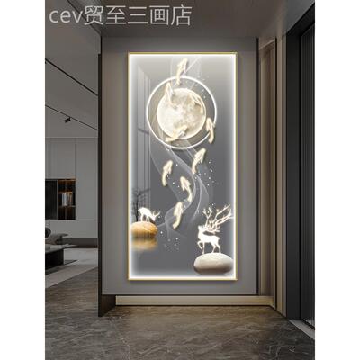 网红廊画鱼图入口寓意装厅饰画、通达新豪华走走廊挂、客入口门壁