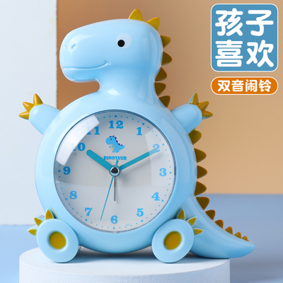 2023自律闹钟儿童男孩子小学生用专用懒虫起床神器卡通静音时钟表