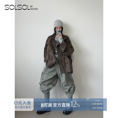 OPEN YY 设计师品牌 25早秋新品 褶裥休闲工装裤 SOLSOL