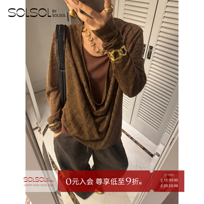 AUTI SEMINARIO 设计师品牌 25早秋新品 双层垂荡领上衣  SOLSOL