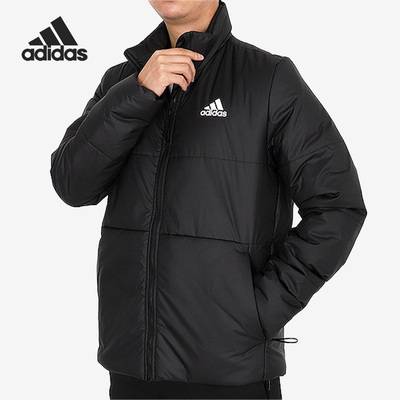 阿迪达斯男子运动休闲立领棉服