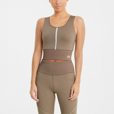 Puma/彪马正品ExhaleCropTop新款女棕色经典透气运动背心52063-81