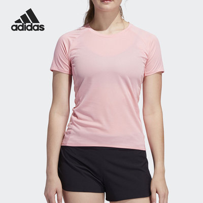 Adidas/阿迪达斯正品夏季女子跑步运动透气短袖T恤 FL5969