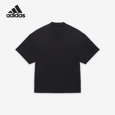 Adidas/阿迪达斯正品夏季新款男女V领运动透气休闲短袖IS8736