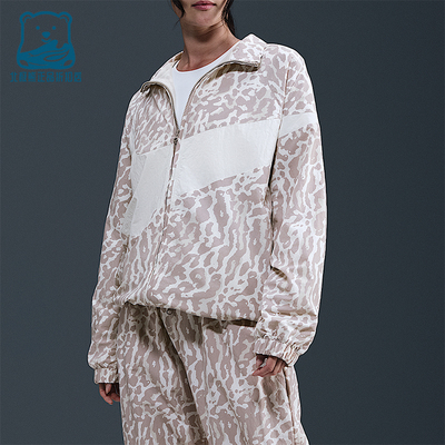 Nike/耐克正品2025秋季款女士休闲梭织豹纹印花外套IB7264-009