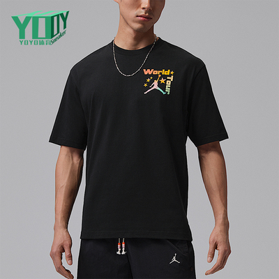 Nike/耐克正品JORDAN男士耐穿印花透气圆领日常运动T恤IF3156-010