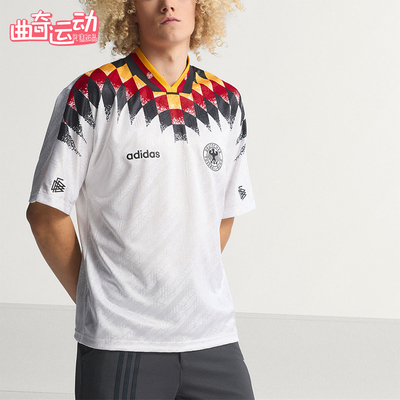 Adidas/阿迪达斯正品夏季款男士刺绣复古休闲短袖T恤JN3705