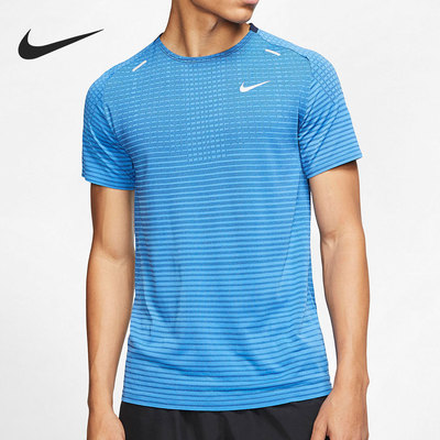 Nike/耐克正品男子反光跑步训练运动圆领短袖T恤 CJ5345-402