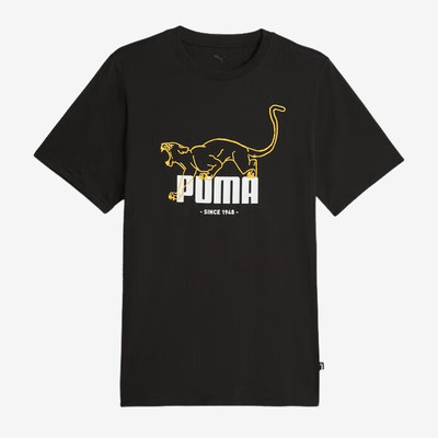 PUMA彪马正品男款GRAPHICS ANIMAL字母图案短袖T恤690665-01