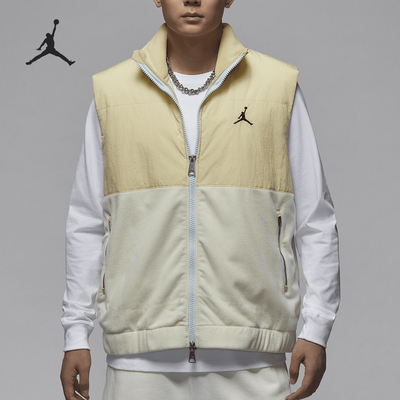Nike/耐克正品JORDAN男士立领拼接休闲无袖马甲HQ4893-783