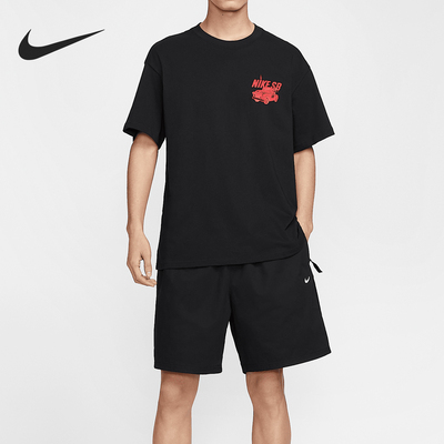 Nike/耐克正品新款男士宽松图案休闲印花休闲短袖HJ0821-010