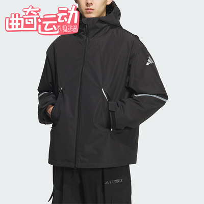 Adidas/阿迪达斯正品2025男女户外运动休闲鹅绒内胆冲锋衣KT4969