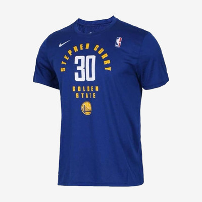 Nike耐克正品NBA勇士队男几何印花篮球短袖T恤AA2322-495