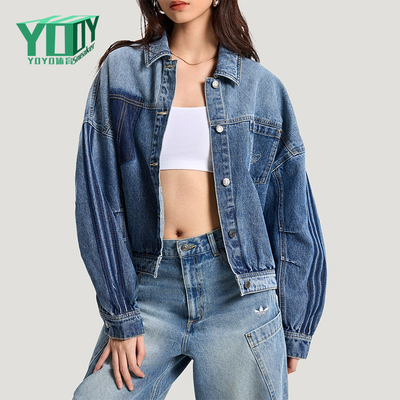 Adidas/阿迪达斯正品三叶草DENIMJACKET新款经典女夹克外套KR5042