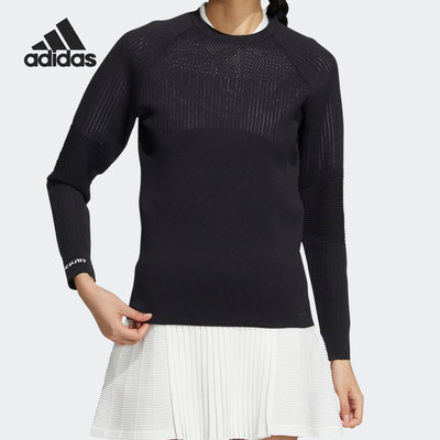 Adidas/阿迪达斯正品春季女子高尔夫运动套头毛织上衣HB3569