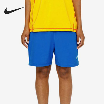 Nike耐克正品Stussy联名男女字母印花松紧中腰短裤FZ5761-405