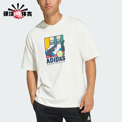 Adidas/阿迪达斯正品2026年夏季 男士卡通经典运动短袖T恤KE4341