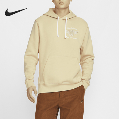 耐克男士加绒保暖印花连帽卫衣