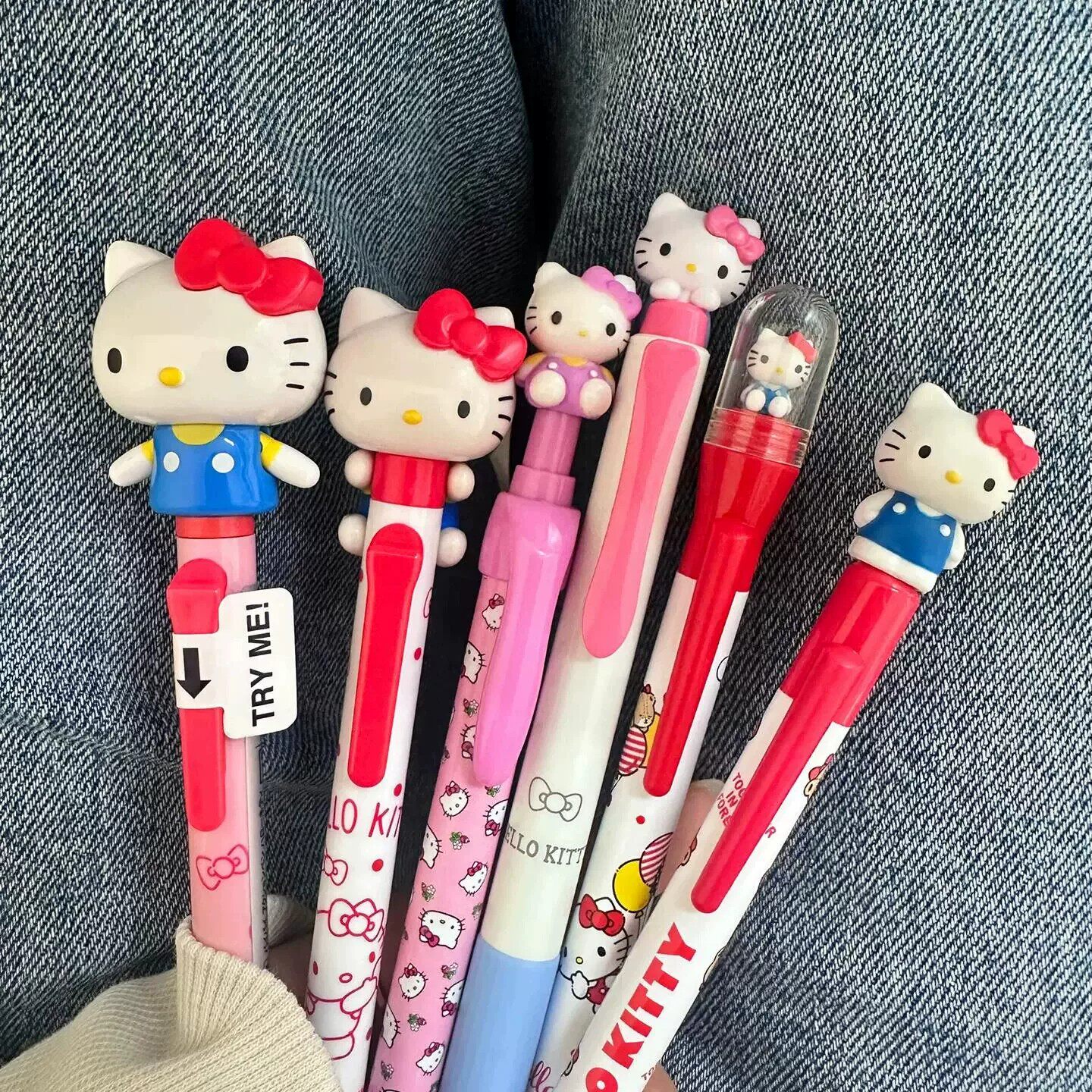 helloKitty打气笔中性笔文具美乐蒂圆珠笔小初高中学生用品
