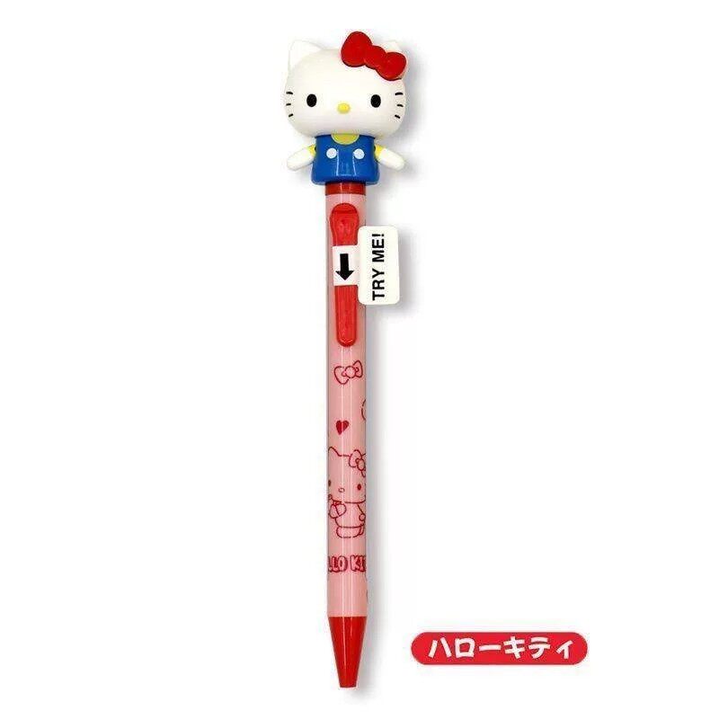 日系kt招财猫摇摇圆珠笔开运招财除厄凯蒂猫hellokitty按动黑色笔