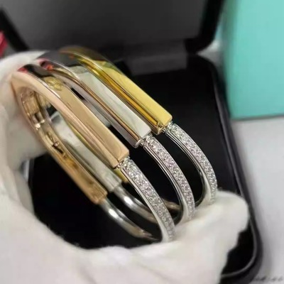 半钻轻奢礼物U形锁头手镯Lock