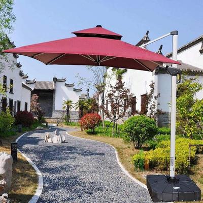 AMT爱美特庭院遮阳伞可旋转休闲大太阳伞室外阳台花园四方罗马伞