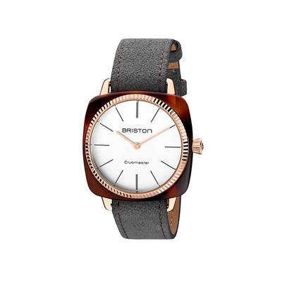BRISTON 法国进口Clubmaster elegant灰表带玳瑁白盘优雅系列手表