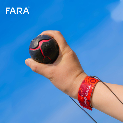FARA手腕带绳变色岩浆高弹力球儿童训练回弹月球石运动解压玩具球