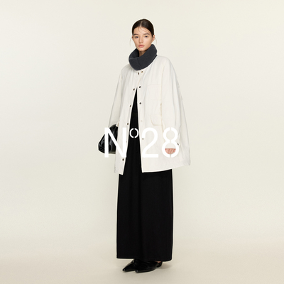 拼接针织立领90白鹅绒服女