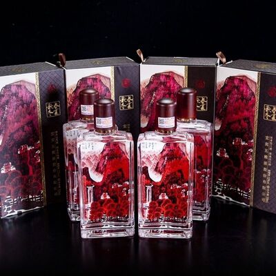 【送酒具】宜宾五粮总厂春夏秋冬万山红遍酒浓香型52度500mL*4瓶