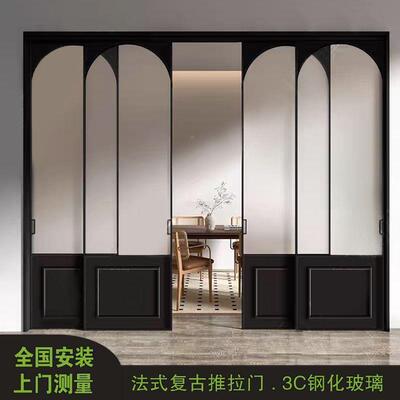 法式门复推拉厨房门卫生间客阳台书房LCA古三厅联动移门吊轨室内