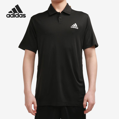 Adidas/阿迪达斯正品当季新款男子休闲透气运动翻领短袖T恤GH7670