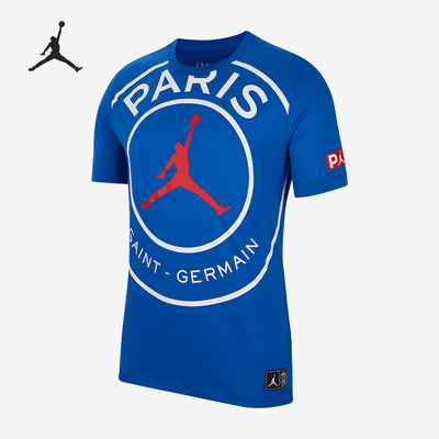 Nike/耐克正品JORDAN男士图案宽松运动透气短袖BQ8385-480