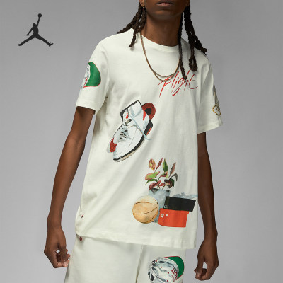Nike/耐克正品JORDAN 男士运动休闲印花短袖T恤DQ7379-133