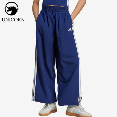 Adidas/阿迪达斯正品梭织条纹松紧休闲裤新款经典女休闲裤JV5328
