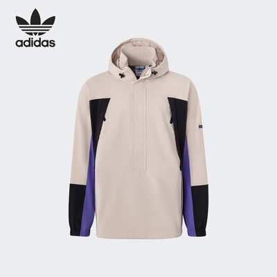 Adidas/阿迪达斯正品ANORAK男士连帽运动宽松夹克外套JF2855